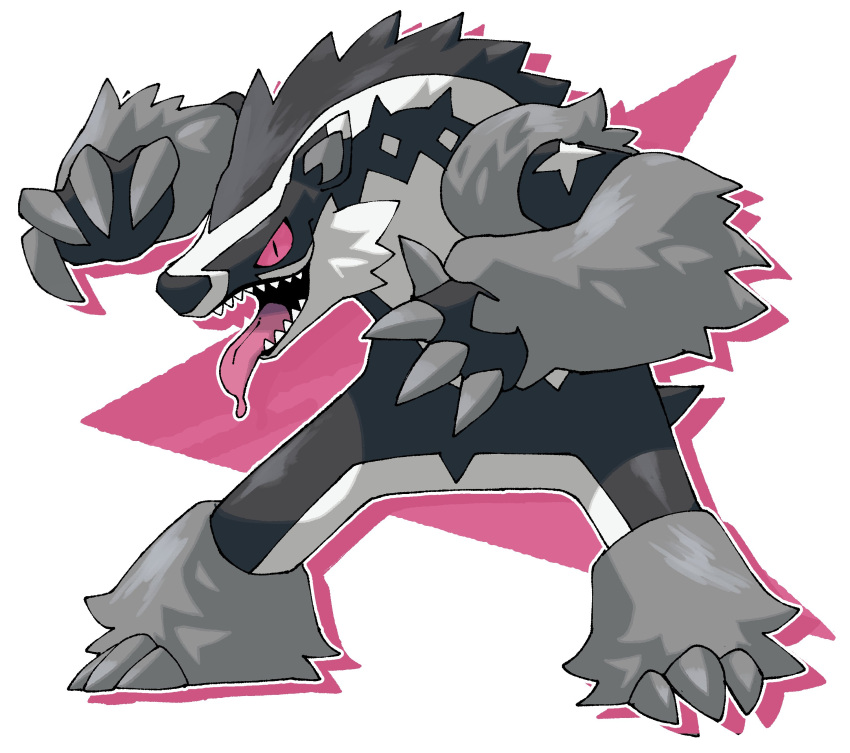 Safebooru - absurdres animal nose black fur claws commentary english commentary grey fur highres ...