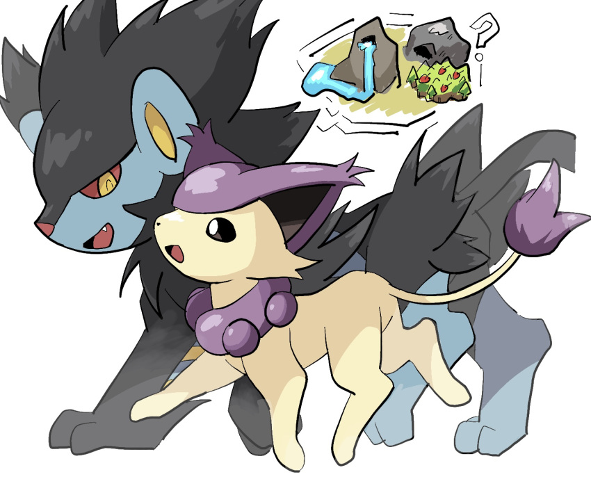 Safebooru - ? animal focus cat colored sclera commentary delcatty fang fluffy from side highres ...