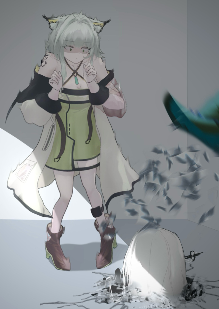 Safebooru - 2girls animal ear fluff animal ears ankle boots arknights bare shoulders blue hat ...