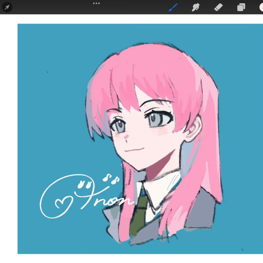 Safebooru - 1girl art program in frame bang dream! bang dream! it's mygo!!!!! blue background ...