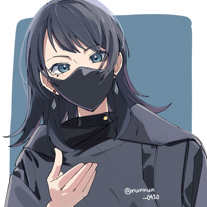Safebooru - 1girl bang dream! bang dream! it's mygo!!!!! black hair black hoodie black mask blue ...
