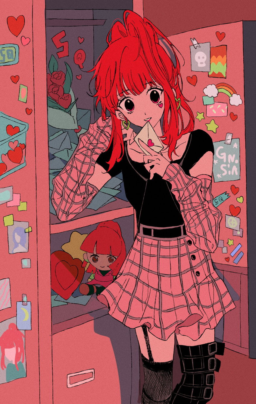 Safebooru - 1girl alternate costume blunt bangs character doll earrings gnosia heart heart ...