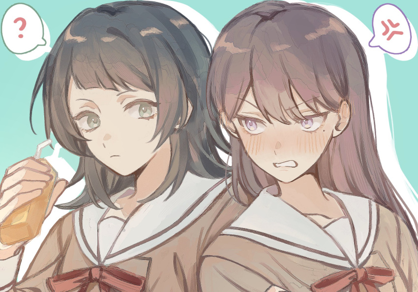 Safebooru - 2girls ? anger vein bang dream! bang dream! it's mygo!!!!! black hair blue eyes ...