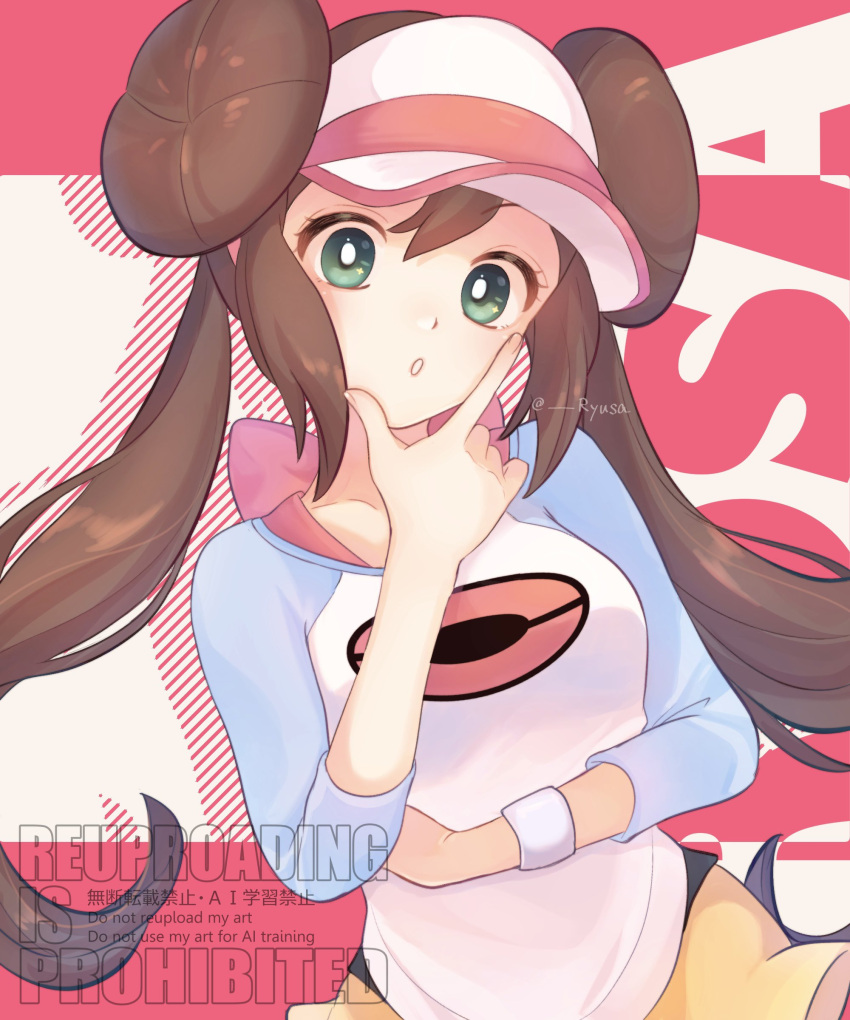 Safebooru - 1girl absurdres bright pupils brown hair character name double bun green eyes hair ...