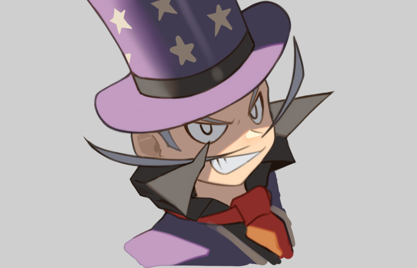 Safebooru - 1boy black eyes bright pupils commentary facial hair grey ...