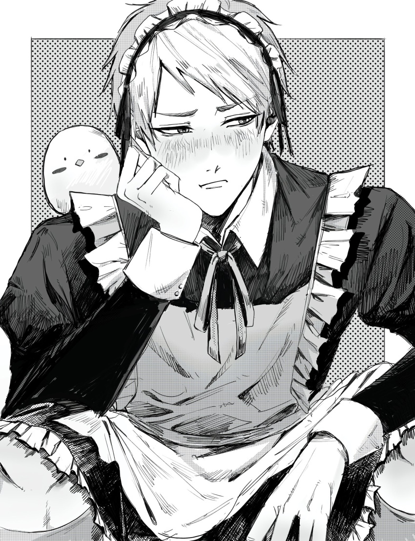 Safebooru - 1boy alternate costume apron axis powers hetalia beak benishake8 bird blush chick ...