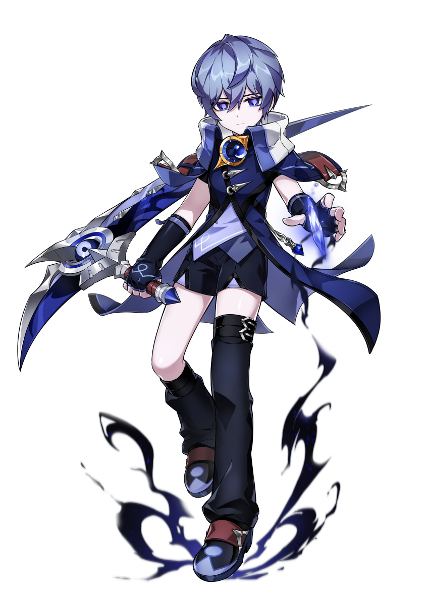 Safebooru - 1boy absurdres arm belt artist request asymmetrical legwear belt belt buckle black ...