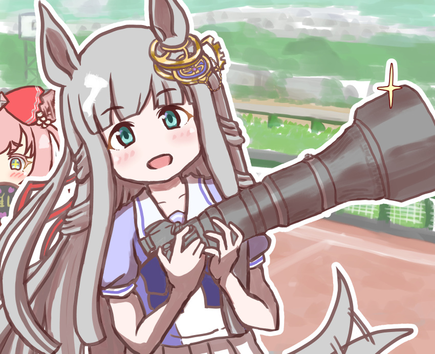 Safebooru - + + 2girls afterimage agnes digital (umamusume) aqua eyes ...