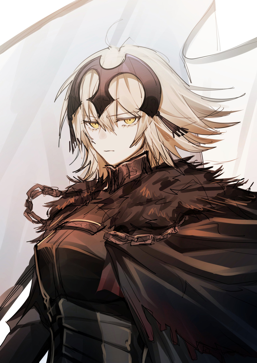 Safebooru - 1girl absurdres armor black cloak blonde hair chain cloak fate/grand order fate ...