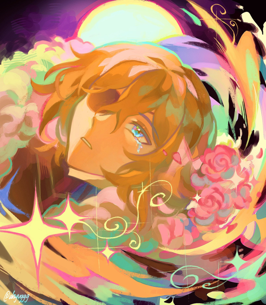 Safebooru - 1boy ahyuggg armor black armor blonde hair blue eyes ...