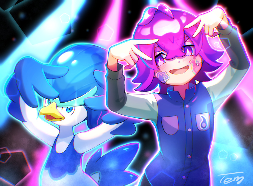 Safebooru - 1girl :d bright pupils buttons commentary request crossed ...