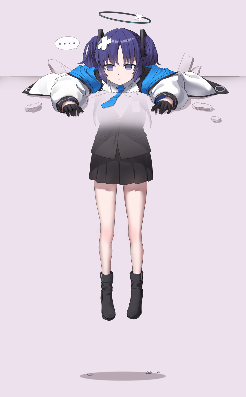 Safebooru - ... 1girl absurdres black gloves black shoes blue archive blue eyes blue necktie ...