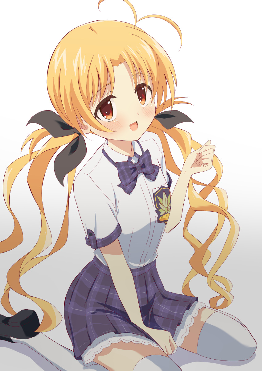 Safebooru - 1girl absurdres artina black bow black bowtie blonde hair blush bow bowtie chaos ...