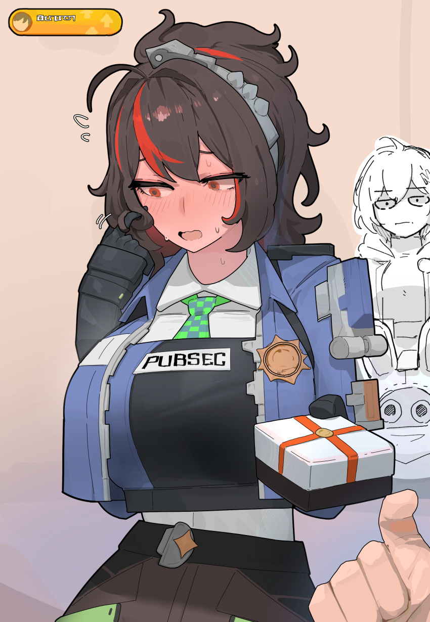 Safebooru - 1other 2girls absurdres azz0422 bangboo (zenless zone zero) belle (zenless zone zero ...