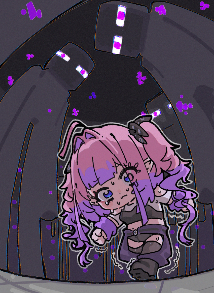 Safebooru - 1girl absurdres ahoge boots chibi enderman fugota6509 ...