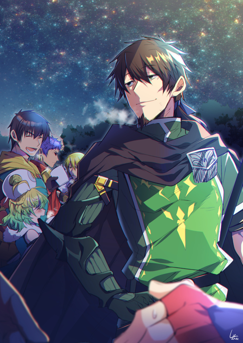 Safebooru - 5boys apollo (fate) arash (fate) black cape blue ribbon ...