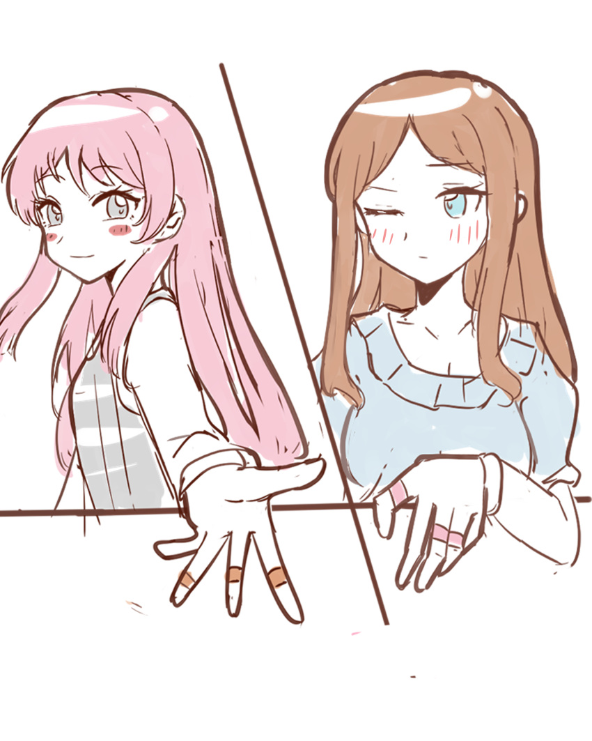 Safebooru - 2girls absurdres ansy09080527 bandaid on finger bang dream! bang dream! it's mygo ...