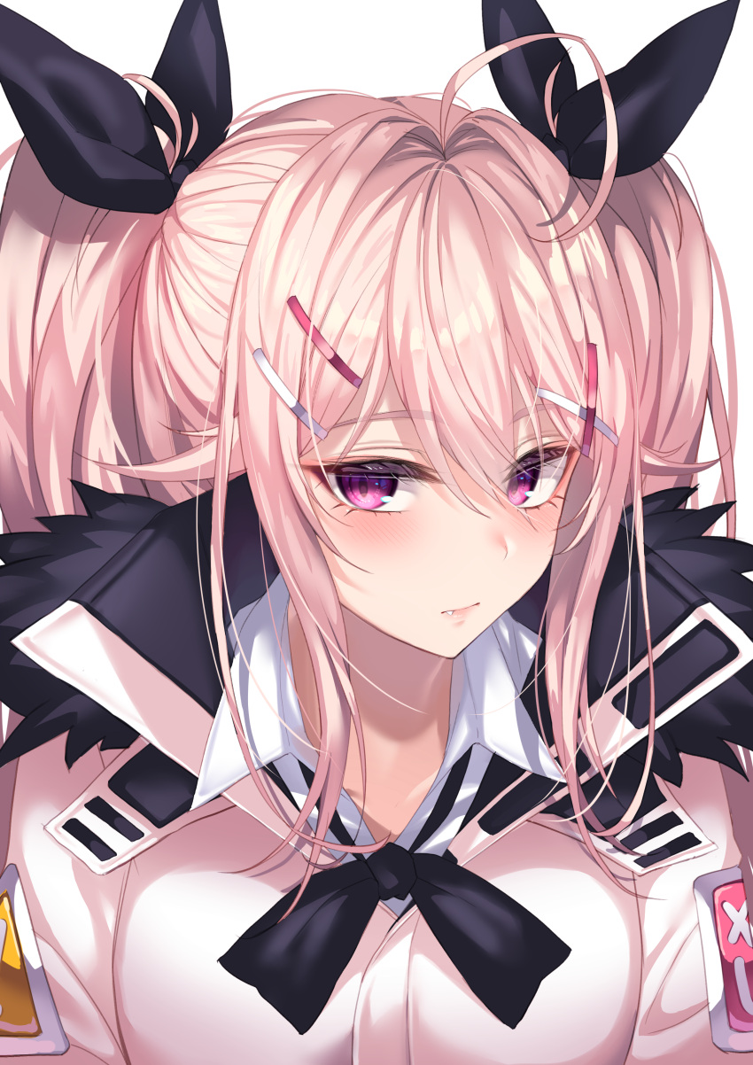 Safebooru - 1girl absurdres ahoge antenna hair black bow black bowtie ...