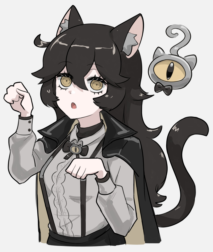 Safebooru - 1girl :o absurdres animal ears black bow black bowtie black ...