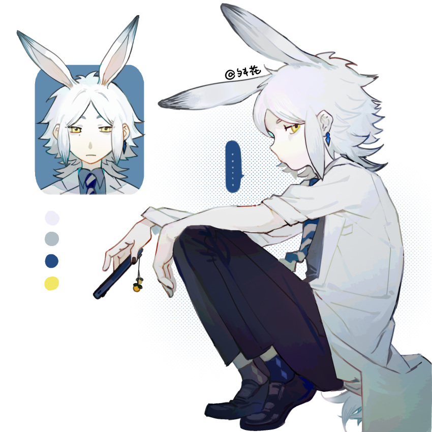 Safebooru - ... 1boy animal ears black nails black pants black shoes ...