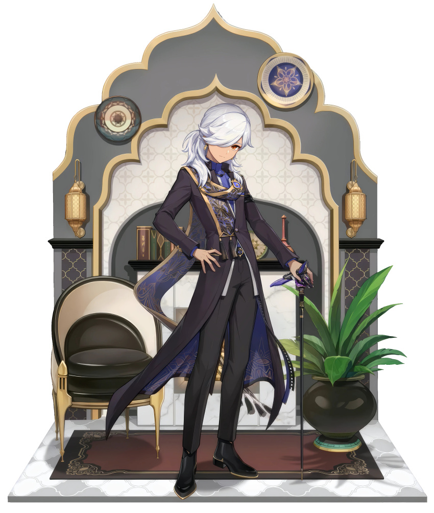 Safebooru - 1boy absurdres arm strap artist request belt black belt ...