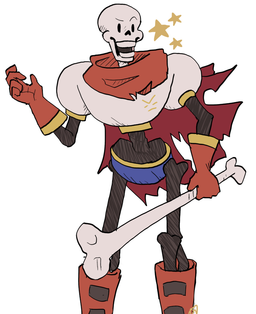 Safebooru - 1boy 2024 2d amorthlen armor bone boots cape digital media ...