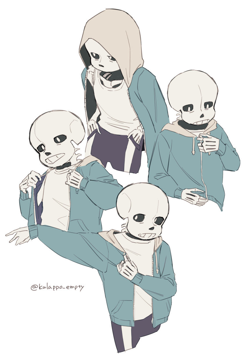 Safebooru - 1boy 2023 2d artist name blue jacket digital media hood hood down hood up hooded ...