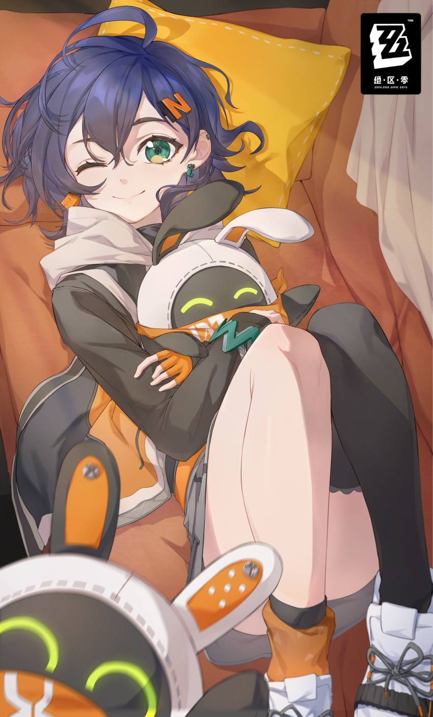 Safebooru - 1girl absurdres ahoge bangboo (zenless zone zero) belle (zenless zone zero) black ...