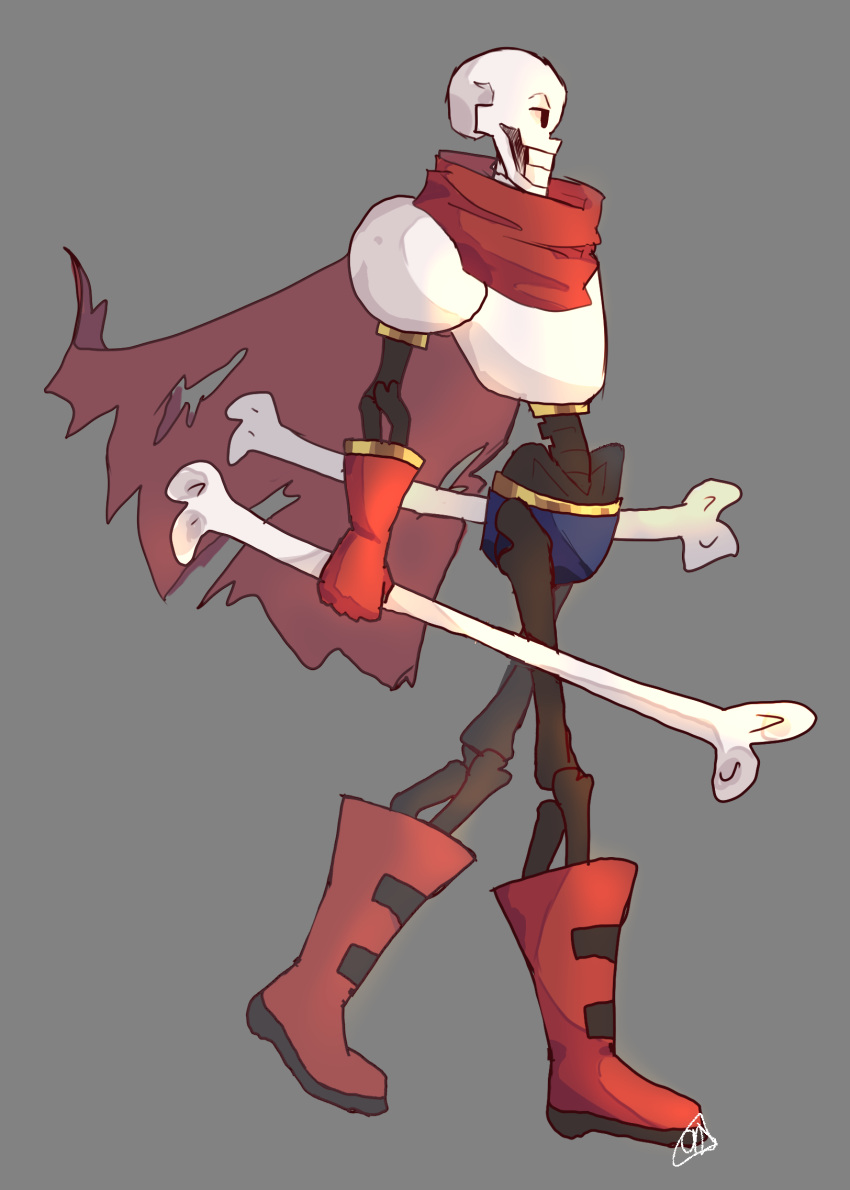 Safebooru - 1boy 2024 2d amorthlen armor bone boots cape digital media ...