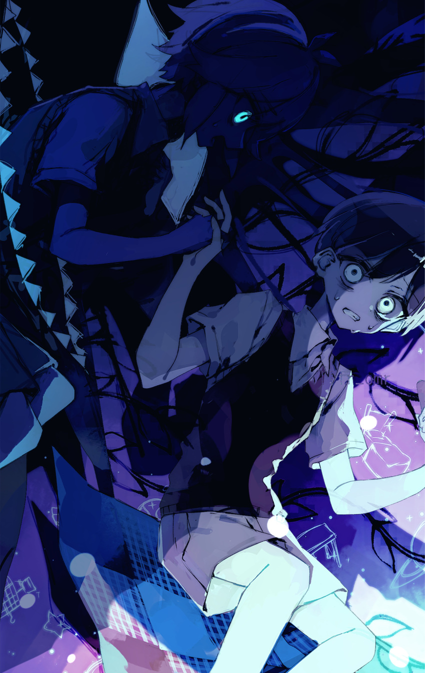 Safebooru - 2boys antenna hair basil (faraway) (omori) basil (omori) black sweater vest blonde ...