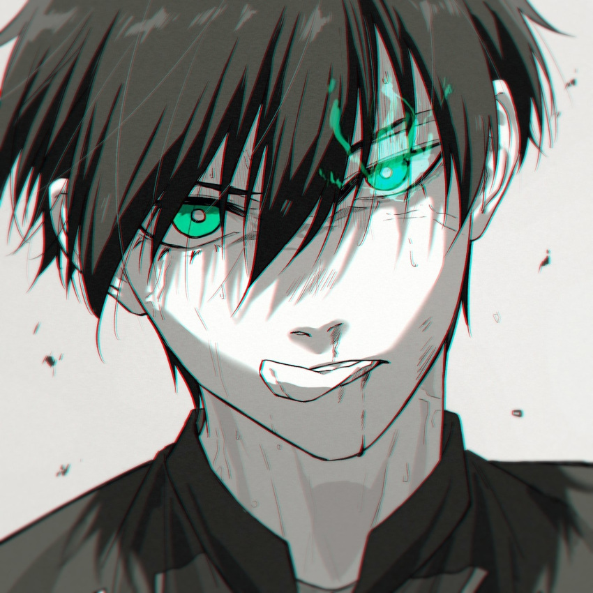 Safebooru - 1boy bl 111252 black hair black shirt blood blood from mouth blue lock commentary ...