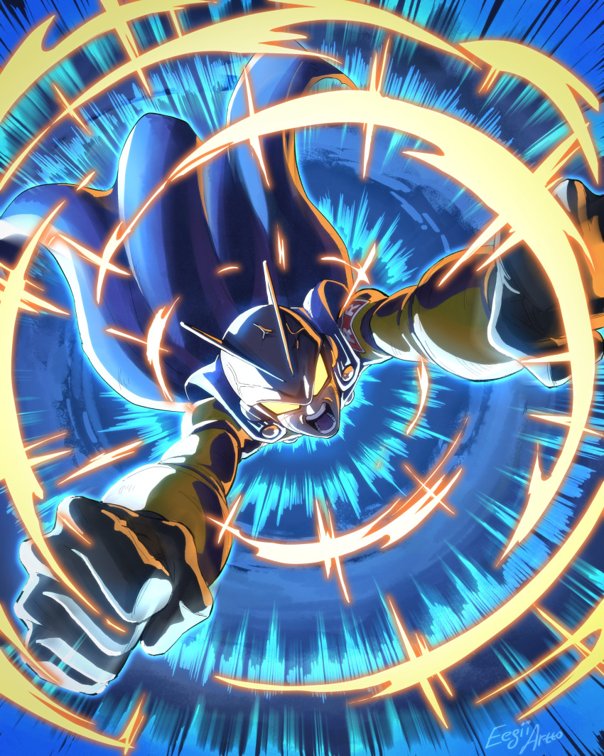 Safebooru - 1boy absurdres anger vein blue cape cape clenched hands ...