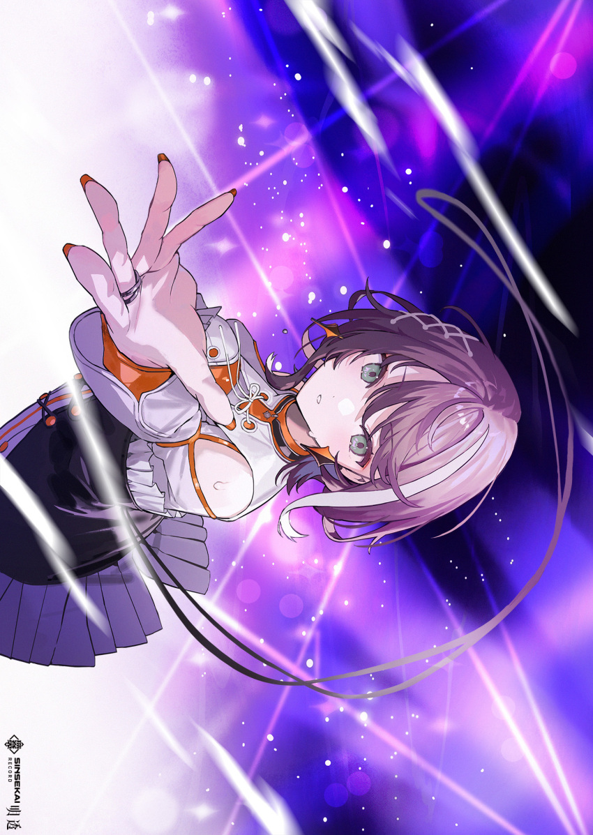 Safebooru - 1girl asu (sinsekai) brown hair character name commentary request green eyes highres ...