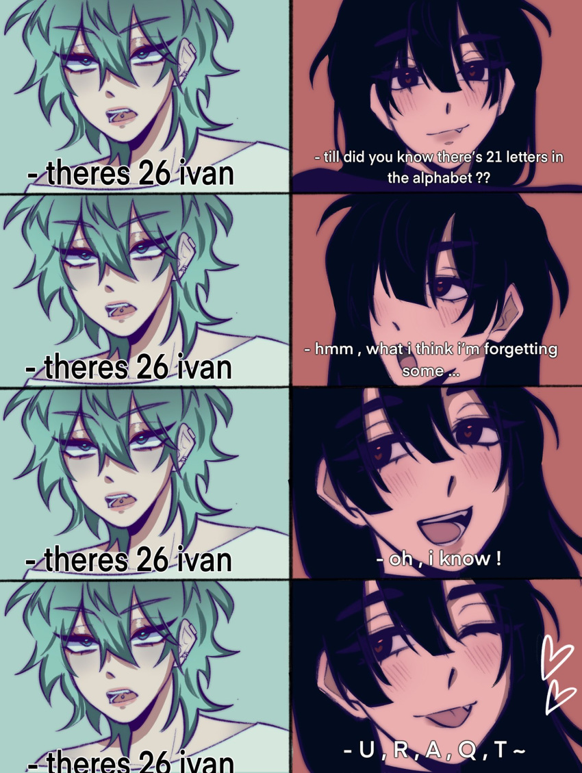 Safebooru - 2girls alien stage black eyes black hair commentary ear ...