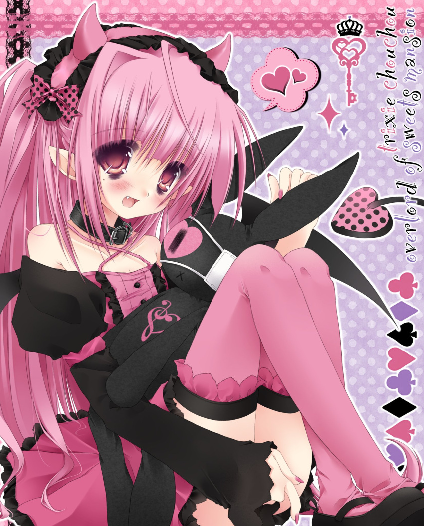 Safebooru - 1girl 2000s (style) alice (frilldevil) bags under eyes black choker blush choker ...