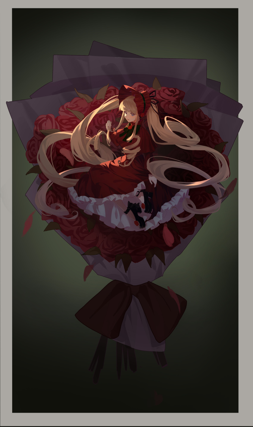 Safebooru - 1girl absurdres black bow black bowtie blonde hair bonnet ...