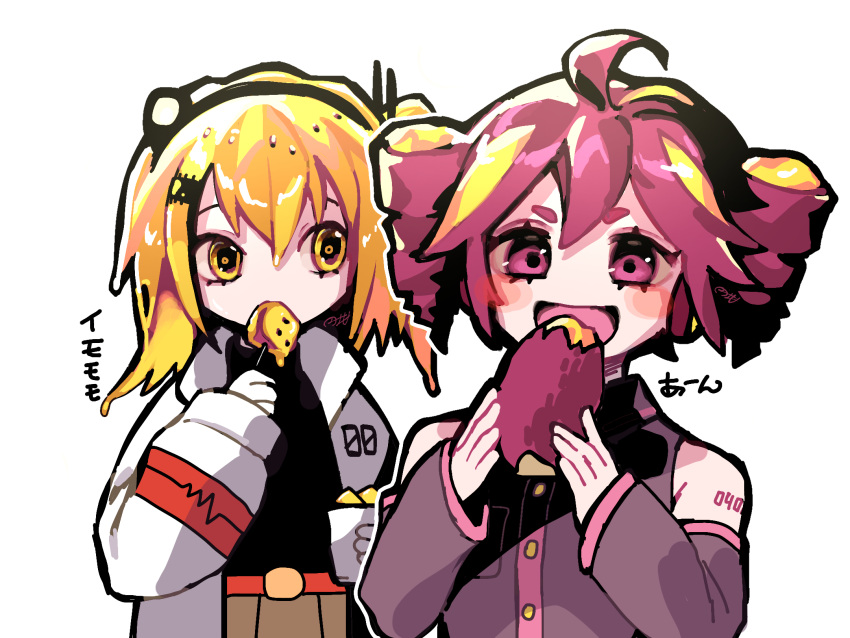 Safebooru - a.i. voice adachi rei ahoge bare shoulders belt black shirt black sleeves blonde ...