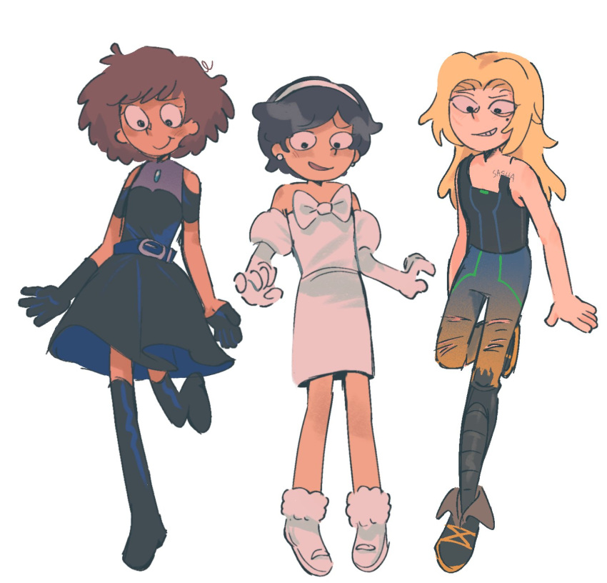 Safebooru - 3girls alien stage amphibia anne boonchuy asymmetrical ...