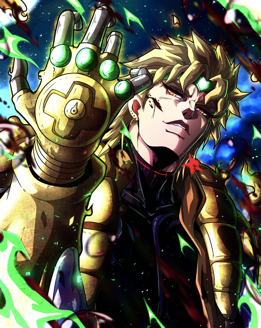 Safebooru - absurdres birthmark black shirt blonde hair dio brando ...