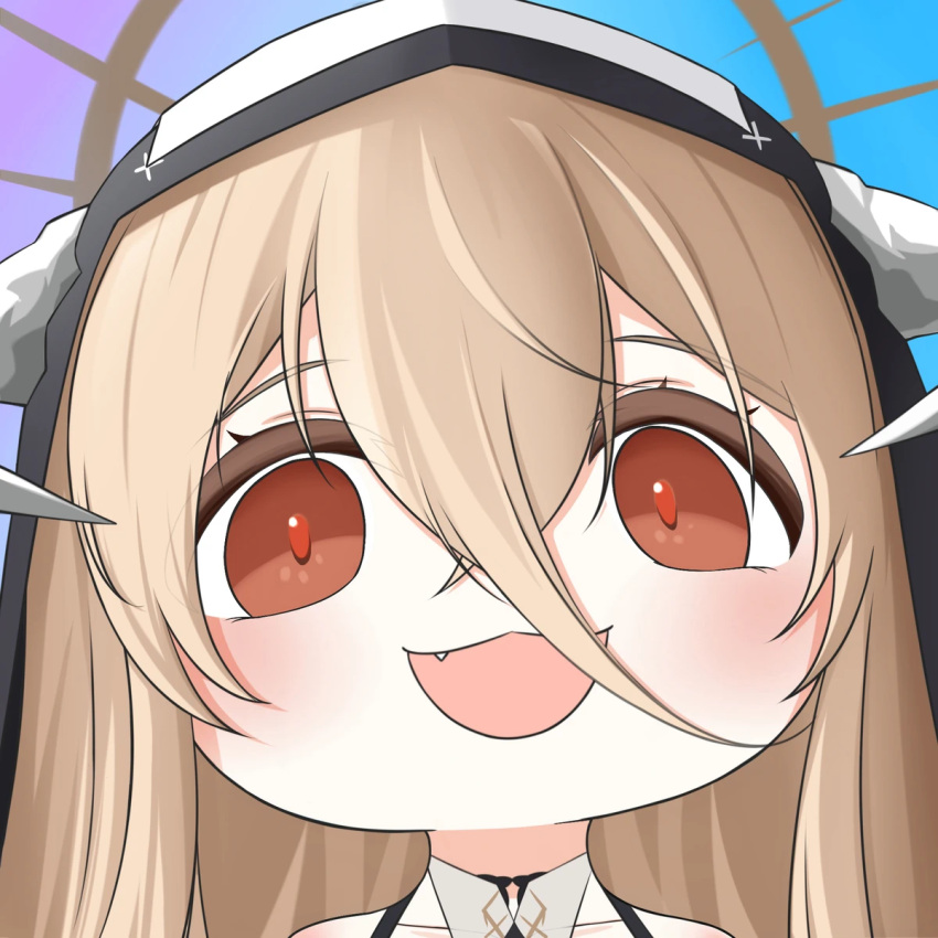 Safebooru - 1girl azur lane fangs happy horns implacable (azur lane) long hair open mouth quancy ...