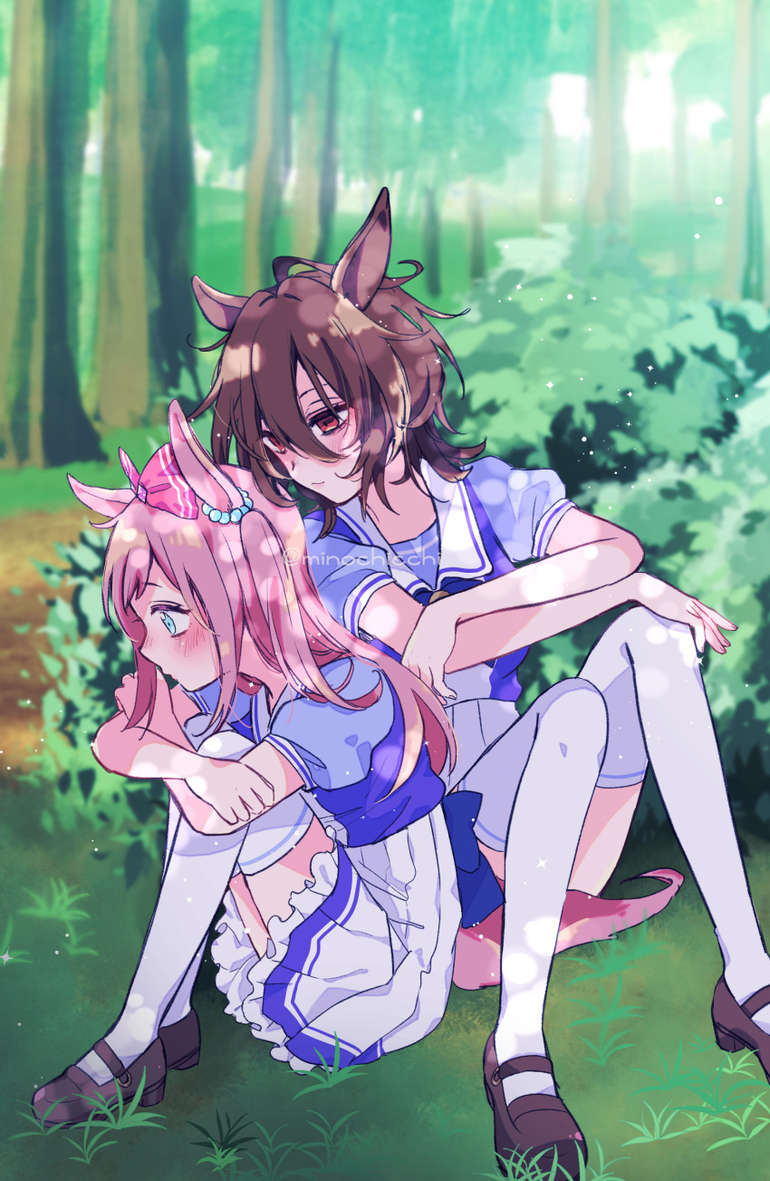 Safebooru - 2girls absurdres agnes digital (umamusume) agnes tachyon (umamusume) ahoge blue eyes ...