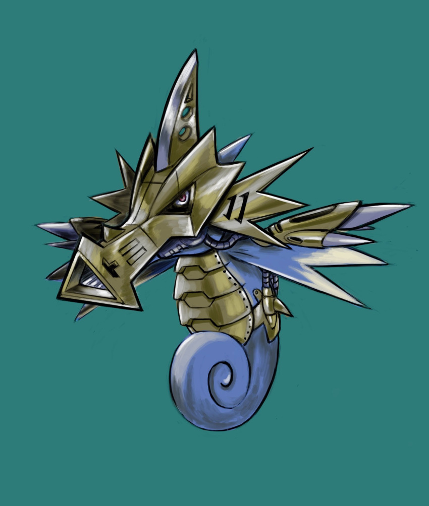 Safebooru - armor blue background blue scales cosplay digimon gold ...
