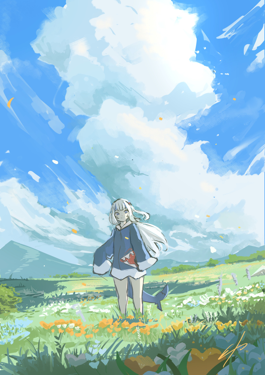 Safebooru - 1girl absurdres alternate hair length alternate hairstyle arm at side blue eyes blue ...