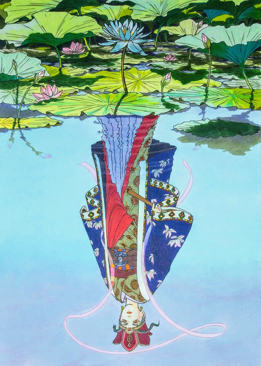 Safebooru - 1boy 59awakadoy blue hakama blue haori commentary request ...