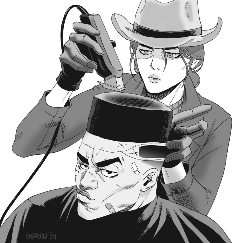 Safebooru - 1boy 1girl absurdres bandaid bandaid on cheek bandaid on ...