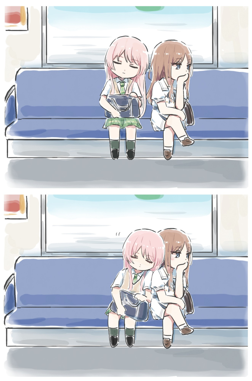 Safebooru - 2girls bag bang dream! bang dream! it's mygo!!!!! black shoes blue background blue ...