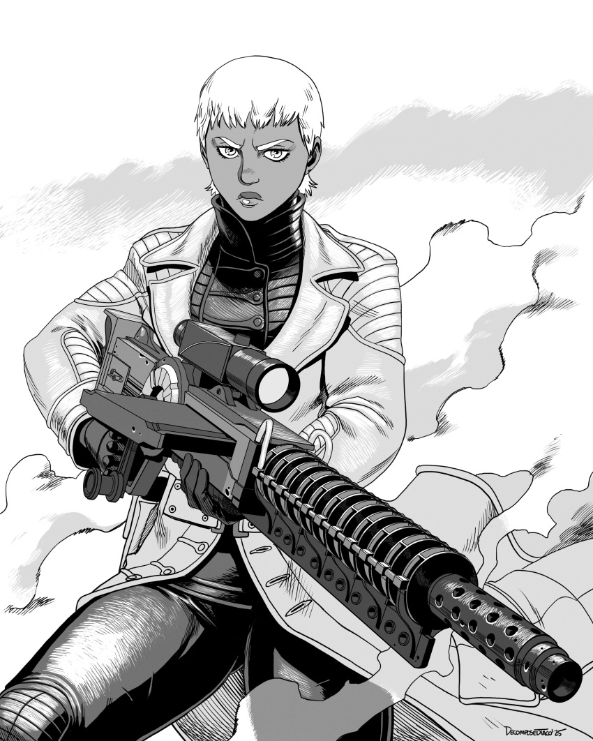 Safebooru - 1girl absurdres coat commentary dark-skinned female dark ...