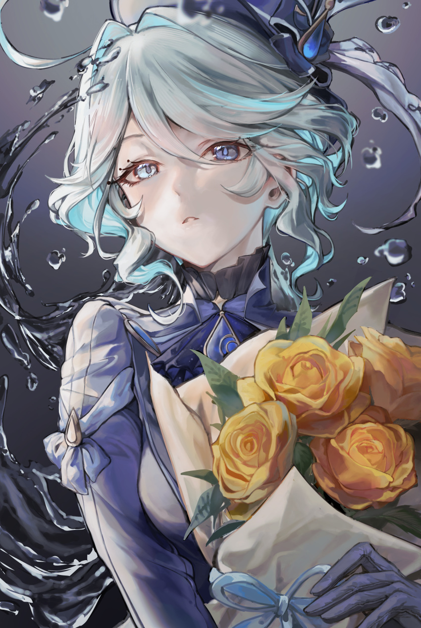 Safebooru - 1girl absurdres ahoge aqua hair aqua pupils blue coat blue eyes blue gloves blue hat ...