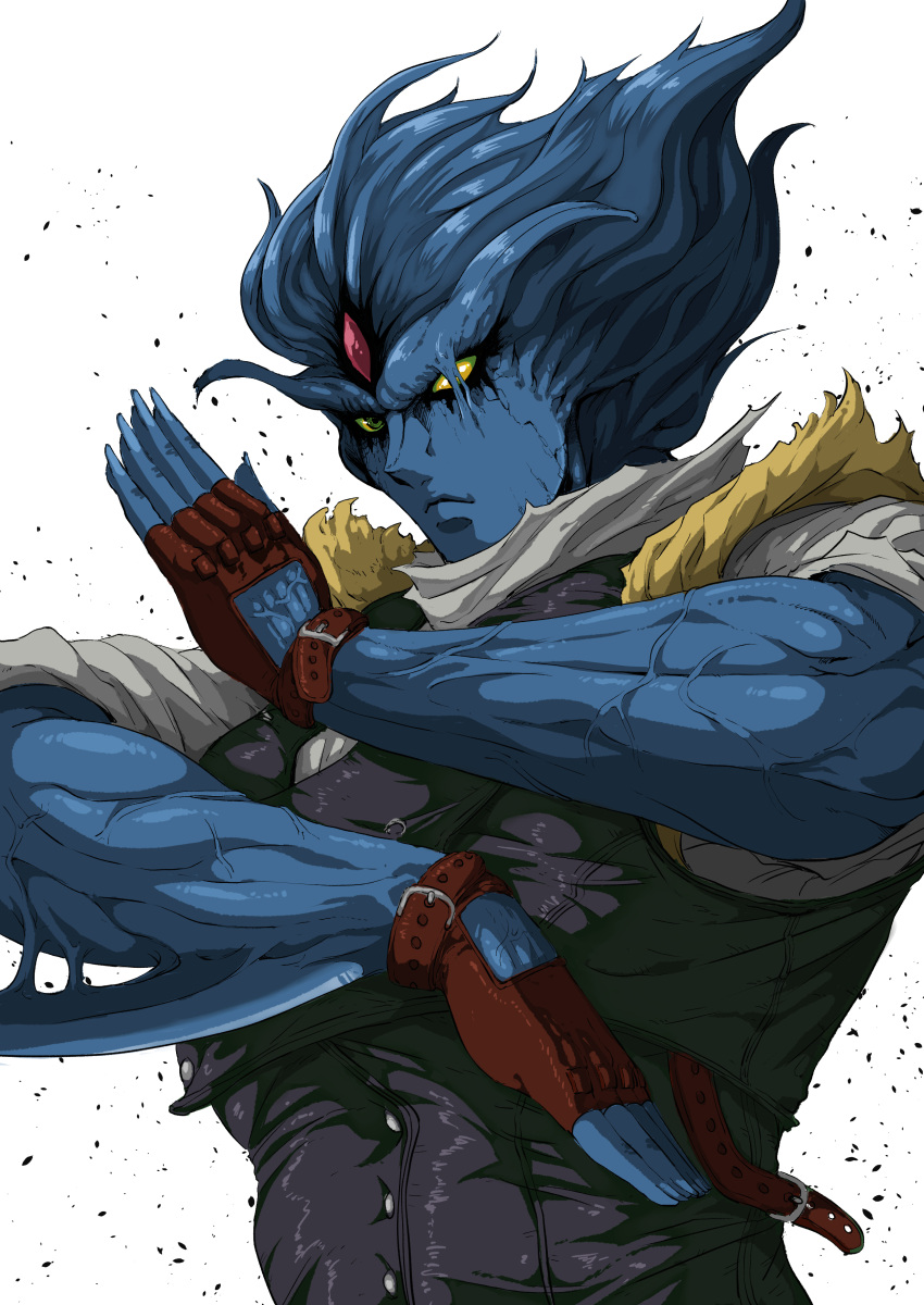 Safebooru - 1boy absurdres araki hirohiko (style) arm blade baoh baoh ...