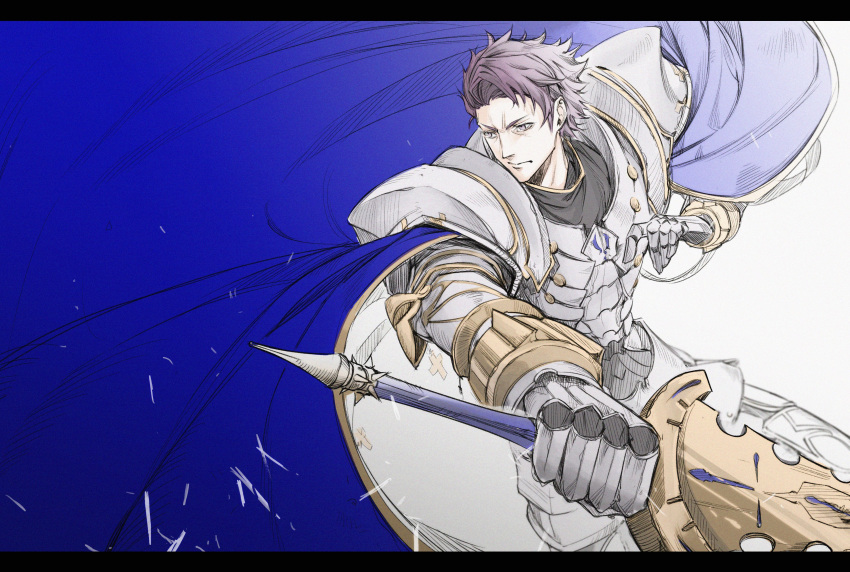 Safebooru - 1boy absurdres armor arondight (fate) blue cape cape fate ...